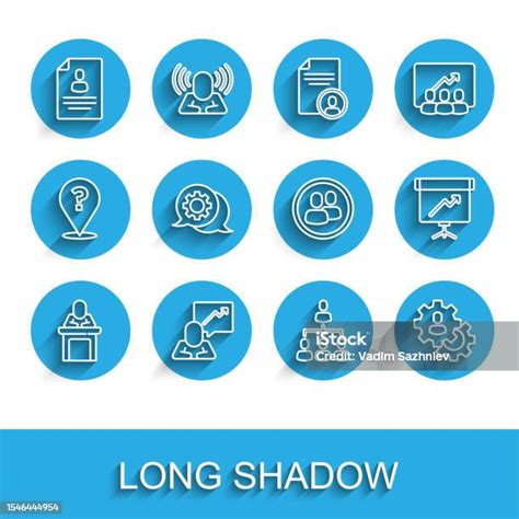 라인 스피커 팀 리더 이력서 계층 구조 조직도 차트 헤드 헌팅 말풍선 채팅 다이어그램이 있는 칠판 및 프로젝트 팀 기본 아이콘을 설정합니다 벡터 Brand Name