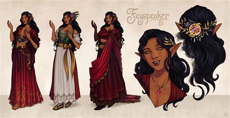 Elf Reference Sheet Commission By Feyspeaker On Deviantart