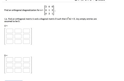 Find An Orthogonal Diagonalization For A Studyx