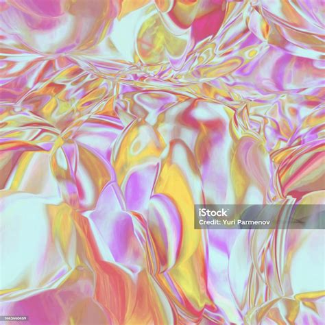 공상 과학 무지개 빛깔의 배경입니다 홀로그램 네온 호일 무지개 반사 추상 너겟 화려한 밝은 원활한 패턴입니다 텍스타일 프린트 그림 0명에 대한 스톡 벡터 아트 및 기타