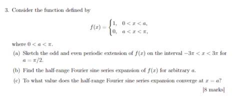 3 Consider The Function Defined By Fx 1 0