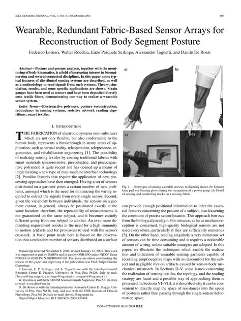 Pdf Wearable Redundant Fabric Based Sensor Arrays For Reconstruction