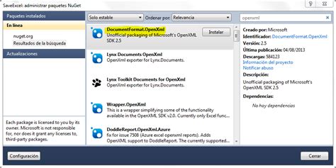 cómo generar archivos excel en c con open xml 3engine