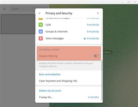 how to disable filtering on telegram itgeared