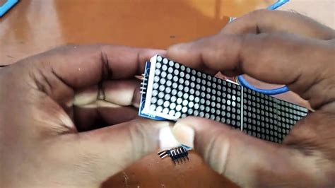 arduino led scrolling text message display useing max7219 and 4 in one