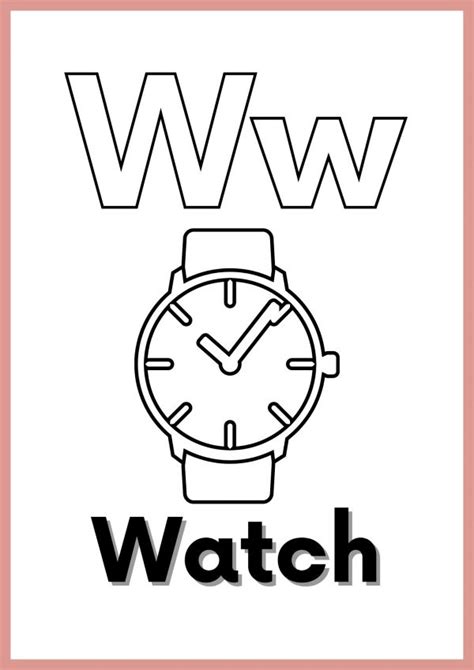 Free Letter W Pictures Worksheets Printable Pdf