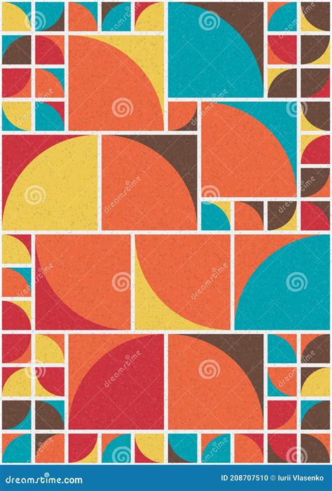 Abstract Geometric Pattern Generative Computational Art Illustration Stock Vector Illustration