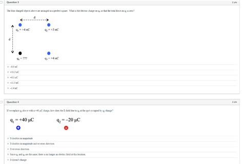 Solved The Four Charged Objects Above Are Arranged In A Chegg Com