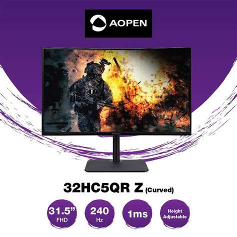 AOPEN 32HC5QR Z Curved 32-Inch FHD 240Hz 1ms Zero Frame LCD (1500R ...