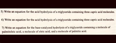 Solved Write An Equation For The Acid Hydrolysis Of A Chegg