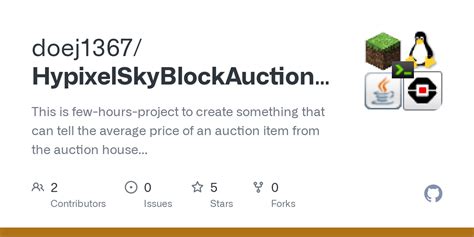GitHub Doej HypixelSkyBlockAuctionsAnalyzer This Is Few Hours