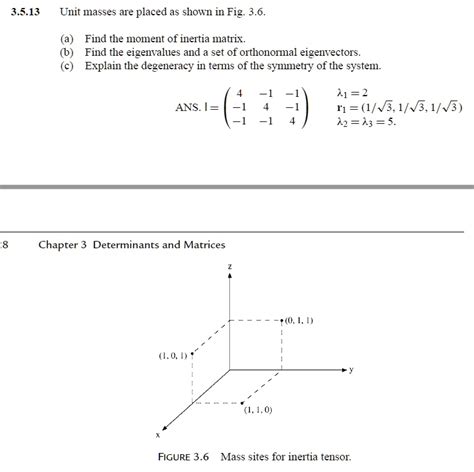3513 Unit Masses Are Placed As Shown In Fig 36 A Find The Moment