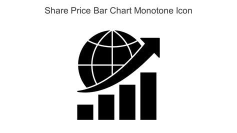 share price bar chart monotone icon in powerpoint pptx png and editable