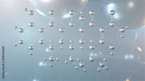 Doxycycline Molecular Structure 3d Model Molecule Broad Spectrum Antibiotic Structural