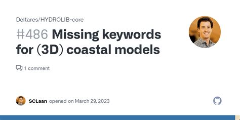 Missing Keywords For D Coastal Models Issue Deltares HYDROLIB Core GitHub