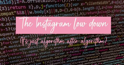 what does the instagram algorithm mean to you