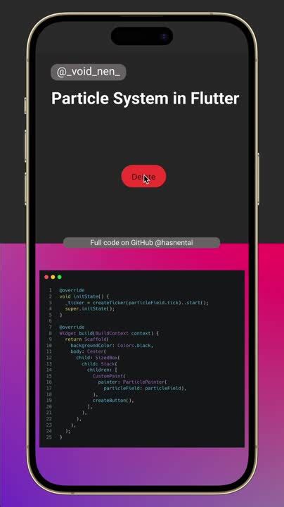 flutter creativecoding particlesystem hasnen tai