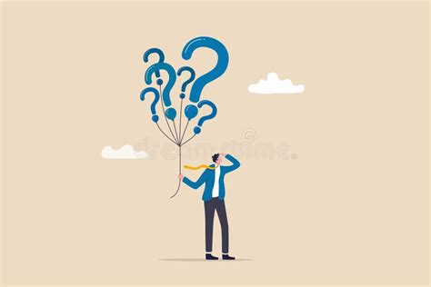 question marks finding solution or search for answer solving problem