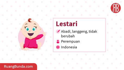 Lestari Arti Nama Kombinasi Rangkaian Nama Sifat And Karakter