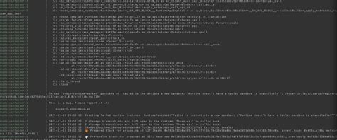 Nodes Tokio Runtime Worker Panicked When Uploaded A Contract Bundle