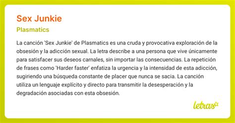 Significado De La Canción Sex Junkie Plasmatics Letras Com