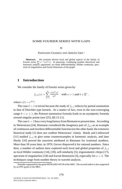 Pdf Some Fourier Series With Gaps Dokumen Tips