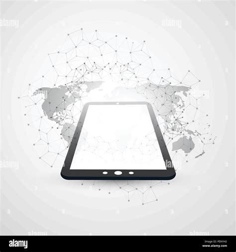 Digital Network Connections Mobile Technology Background Cloud