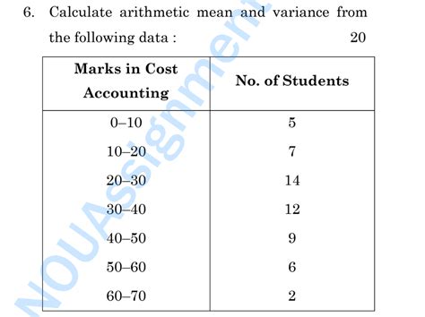 6 Calculate Arithmetic Mean And Variance From Studyx