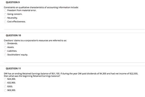 Solved QUESTION Constraints On Qualitative Characteristics Chegg