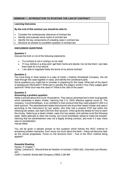 Seminar Questions Term Questions And Answers RHUL Studocu