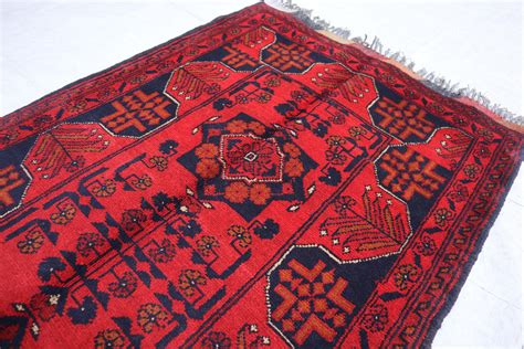 Afghan Handmade Bukhara Oriental Area Rug 29x53 Ft Afghan Vintage Rug