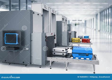 Airport Security Checkpoint Stock Illustration Illustration Of Luggage Terminal 96800892