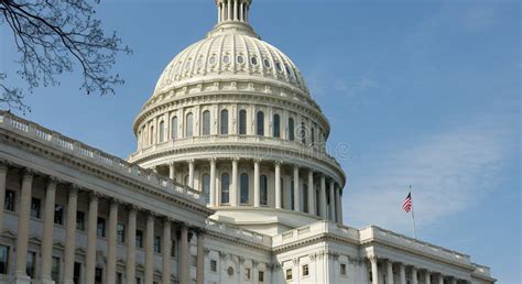 Majestic Us Capitol Building Dome Facade Washington Dc Landmark