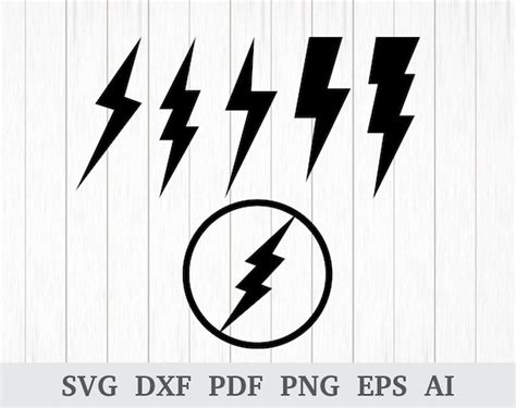 Lightning Bolt SVG Lightning SVG Flash Svg Bolt SVG Etsy