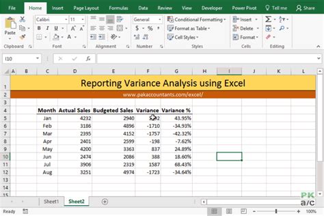 Ways To Make Excel Variance Reports And Charts How To PakAccountants Com
