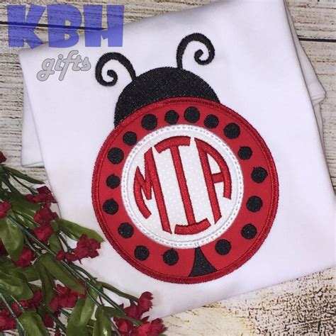 Ladybug Monogram Etsy