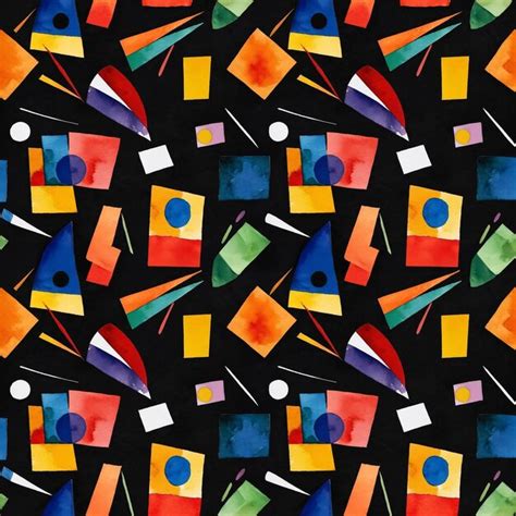 Premium Photo Seamless Abstract Watercolor Chaotic Geometric Pattern