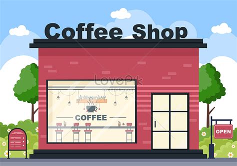 커피 숍 벡터입니다 일러스트 무료 다운로드 Lovepik