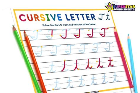 Cursive T Superstar Worksheets