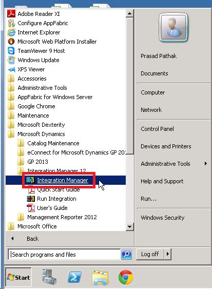 Dynamics Gp Guider Using Integration Manager To Integrate Ap