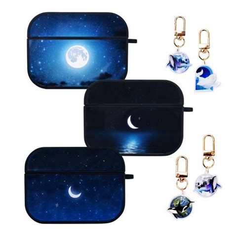 나인어클락 달 문 루시드 에어팟 프로 2 케이스 하늘고래 키링 포함 위시버킷