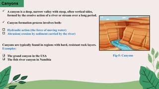 Fluvial Landfroms Fluvial Process Erosional And Depositional