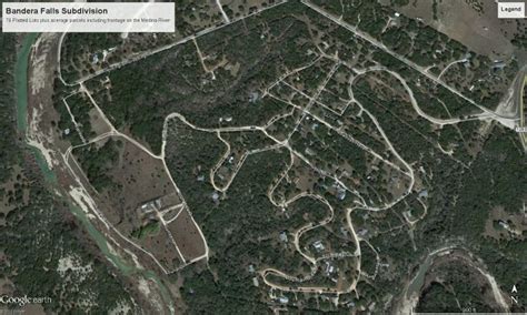 Bandera Falls Development Opportunity Aerial Map Of Subdivision