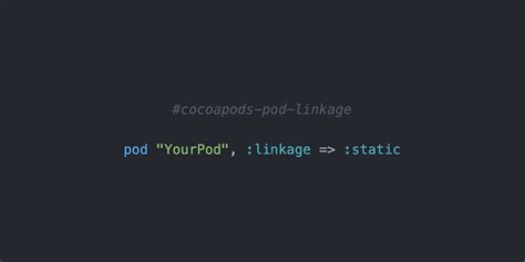 Mixing Static And Dynamic Linking In Cocoapods By Tommaso Madonia
