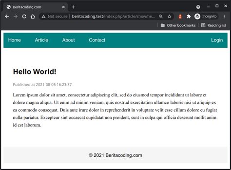 Tutorial Codeigniter Menggunakan Model Dan Database
