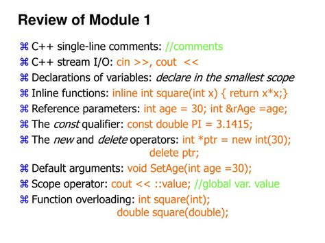 Ppt Introduction To C Programming Module 2 Classes And Operator
