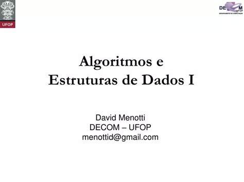 PPT Algoritmos E Estruturas De Dados I PowerPoint Presentation Free Download ID 3929329