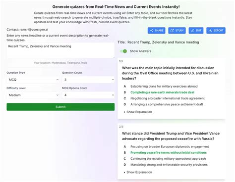 Questgen Ai Quiz Generator