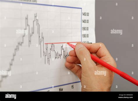 Computer Generated Graph Of Stock Value Printed With A Plotter Printer