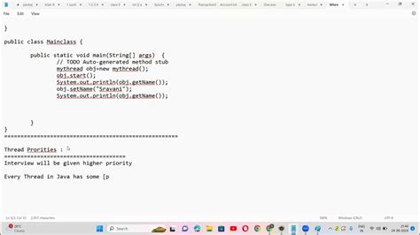 Thread Priorities And Runnable Interface Programming Javafullstackdeveloper Java Youtube